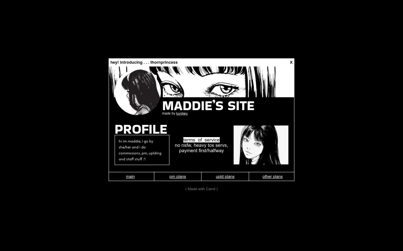 𝜗𝜚 maddie’s carrd